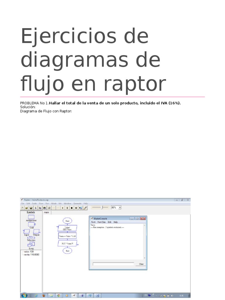Ejercicios de Diagramas de Flujo en Raptor | PDF | Java (lenguaje de ...