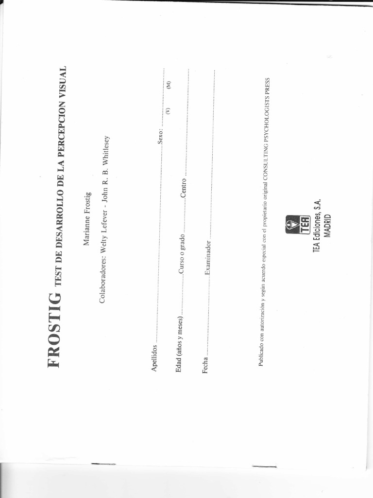 FROSTIG- Test de Desarrollo de La Percepción Visual (1)