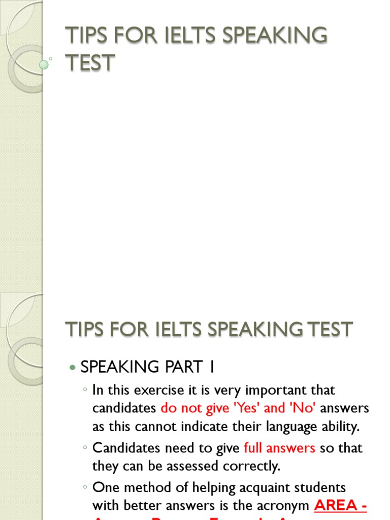 IELTS Speaking Test Preparation Tips | PDF | Question | International ...
