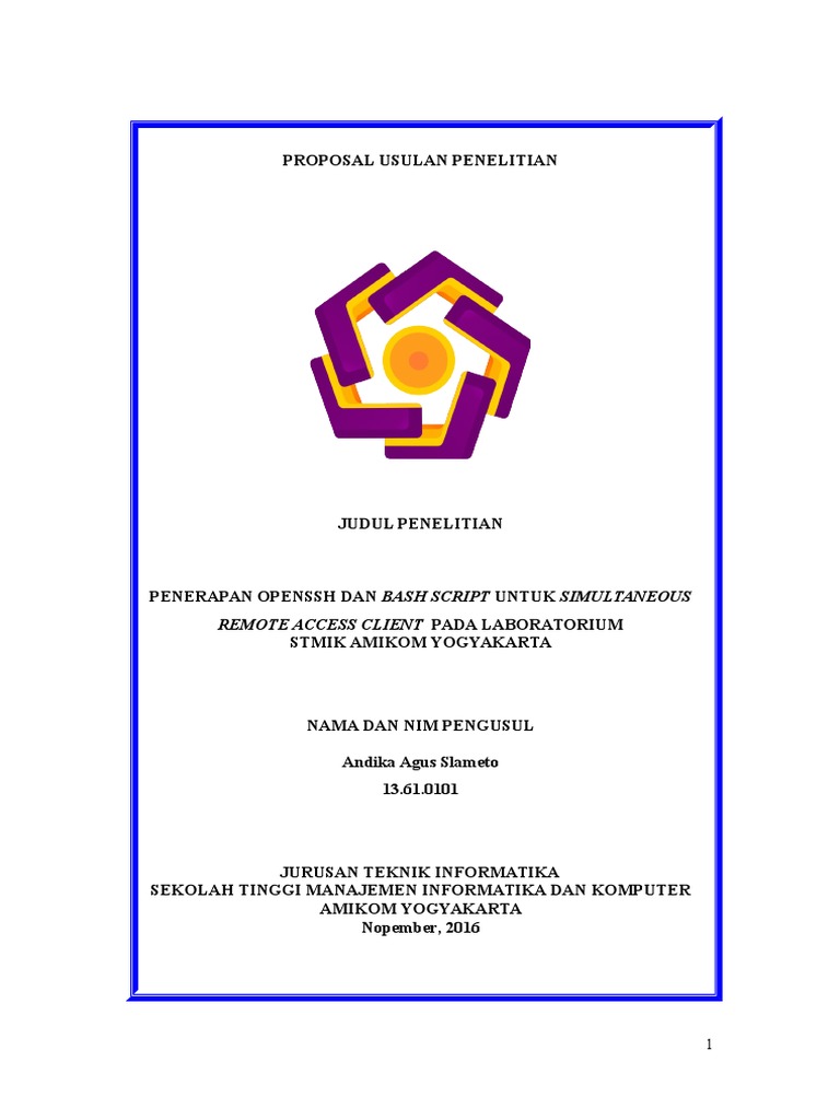 Template Contoh Proposal Usulan Penelitian | PDF