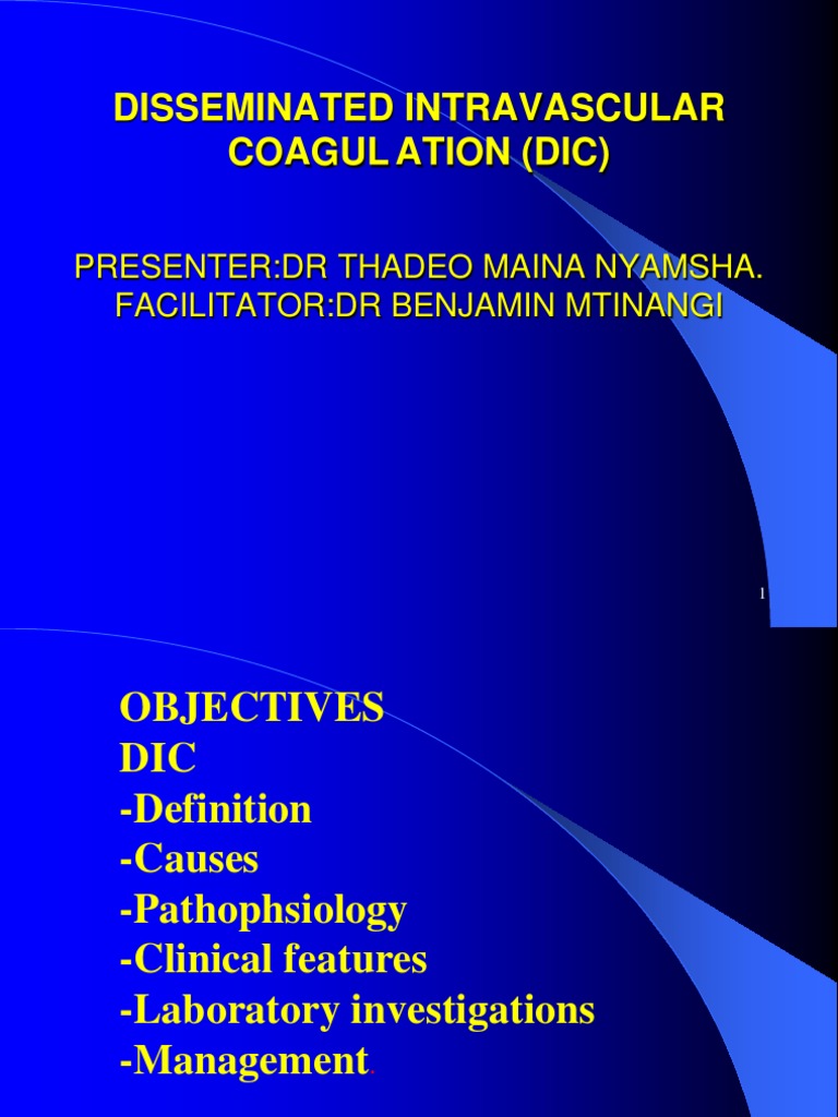 Dic | Coagulation | Bleeding