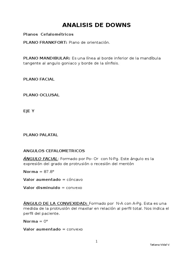 Analisis de Downs | PDF | Anatomia dental | Boca