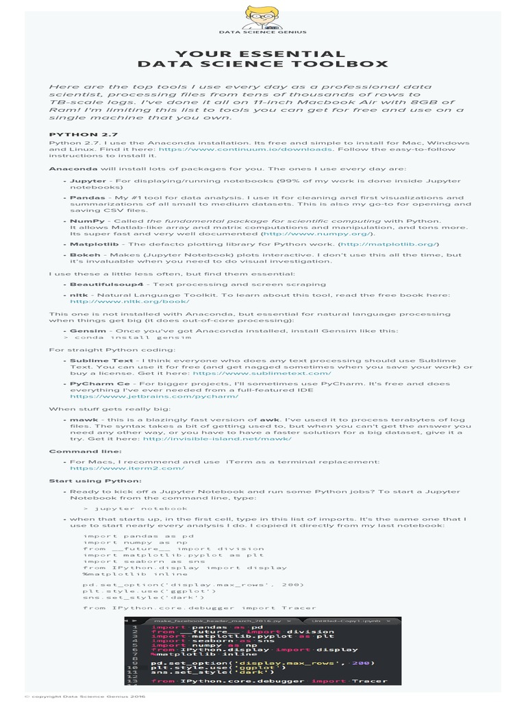 DS Toolbox DataScienceGenius | PDF | Python (Programming Language ...