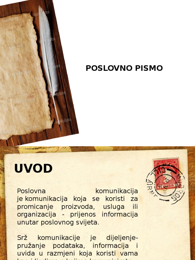 Poslovno Pismo Prezentacija | PDF