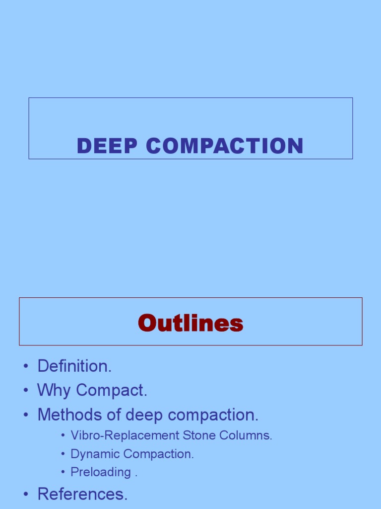 Deep Compaction | PDF | Soil | Infrastructure