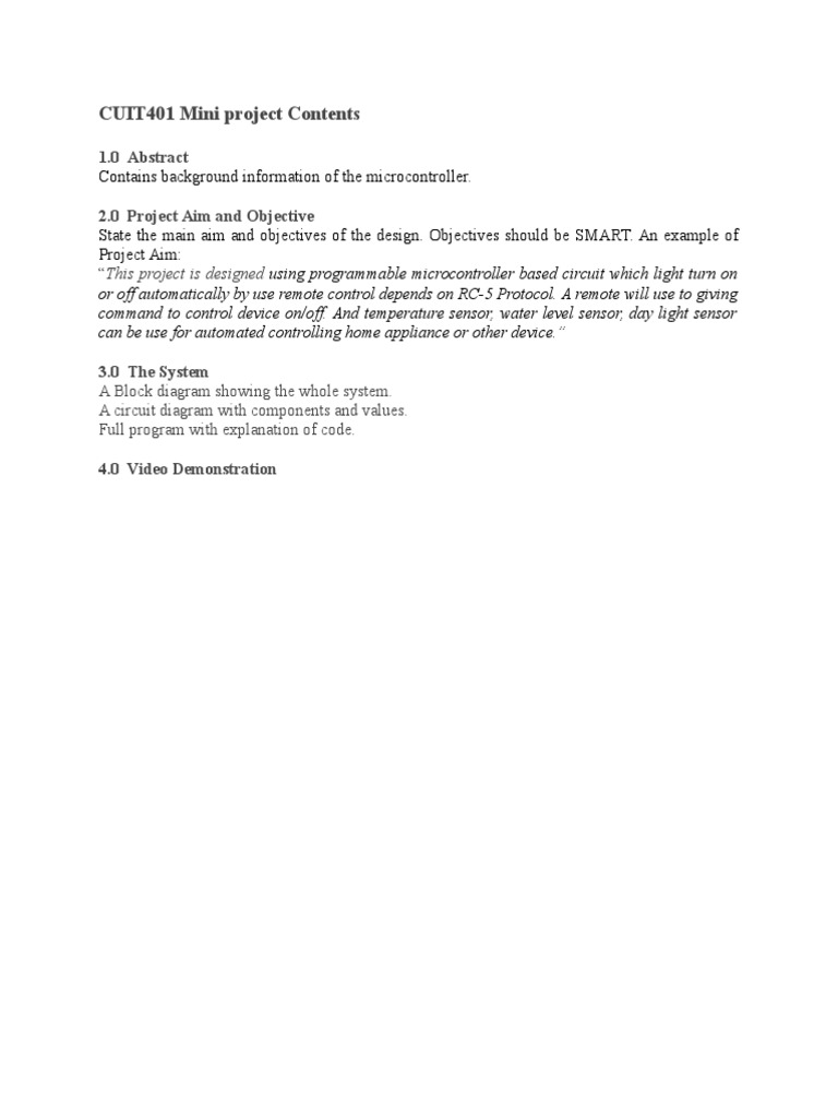 Mini Project Documentation Pdf 