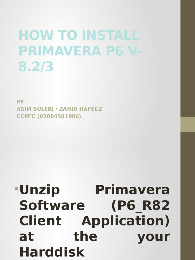 Primavera P6 Installation Guide | PDF