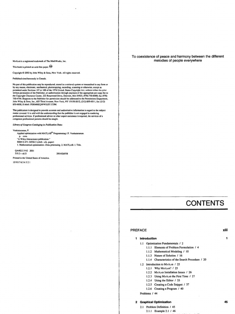 P. Venkataraman-Applied Optimization With MATLAB Programming-Wiley-Interscience (2001) PDF | PDF