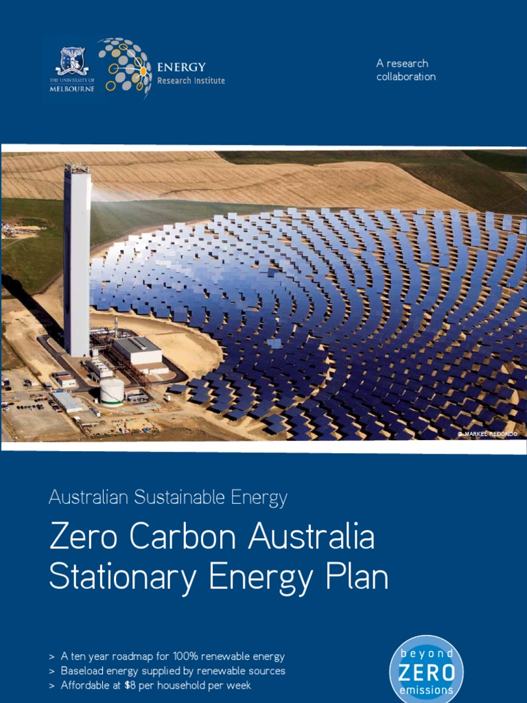 Zero Carbon Australia Stationary Energy Plan - v1 | PDF Zero Carbon Australia Stationary Energy Plan - v1 | PDF