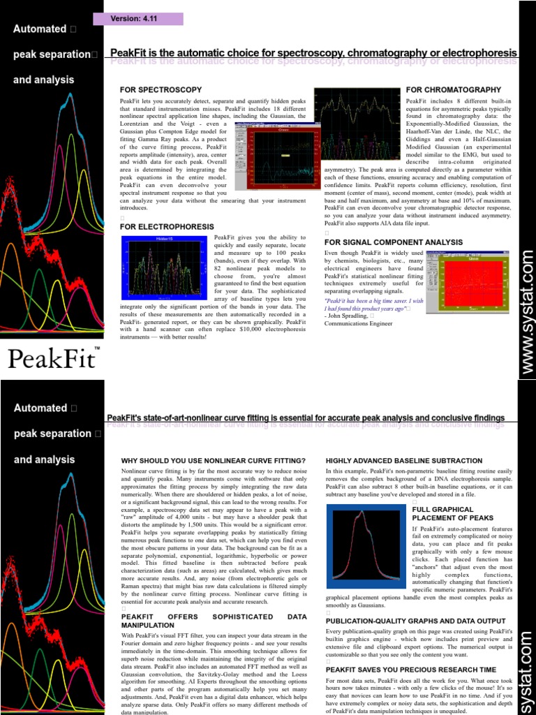 Peak Fit | PDF | Normal Distribution | Nonlinear System