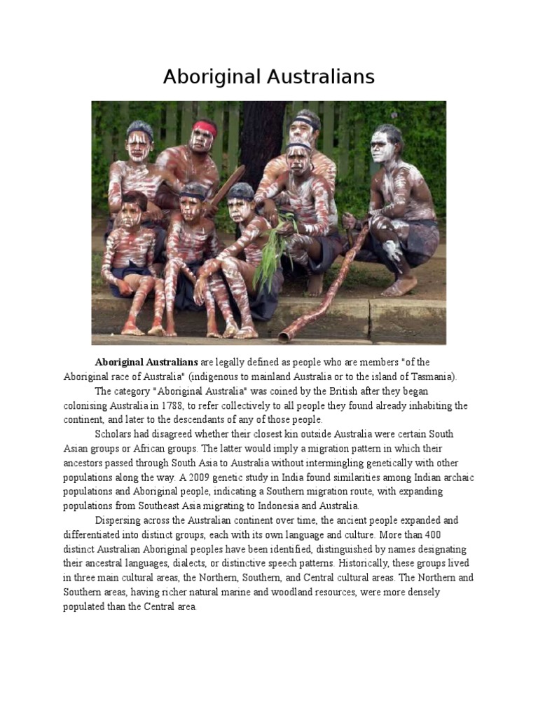 Aboriginal Australians: Aboriginal Australians Are Legally Defined As ...