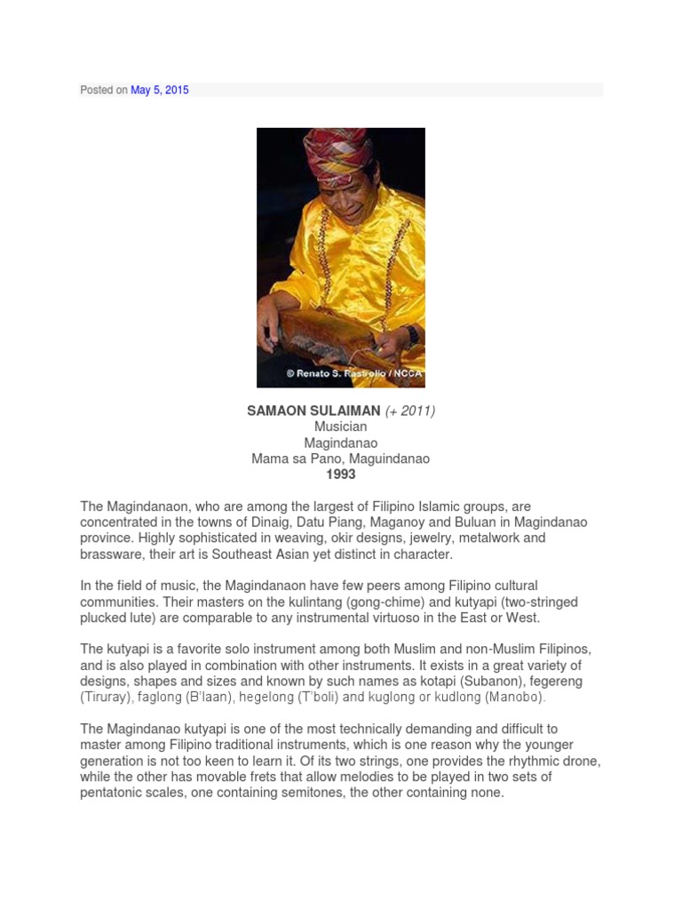 Samaon Sulaiman | PDF | Music Production | Performing Arts