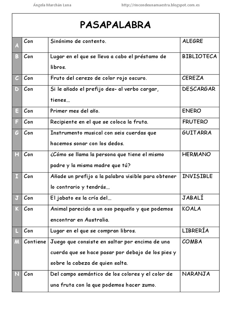 Rosco de Pasapalabra para Niños | PDF | Ocio | Alimentos