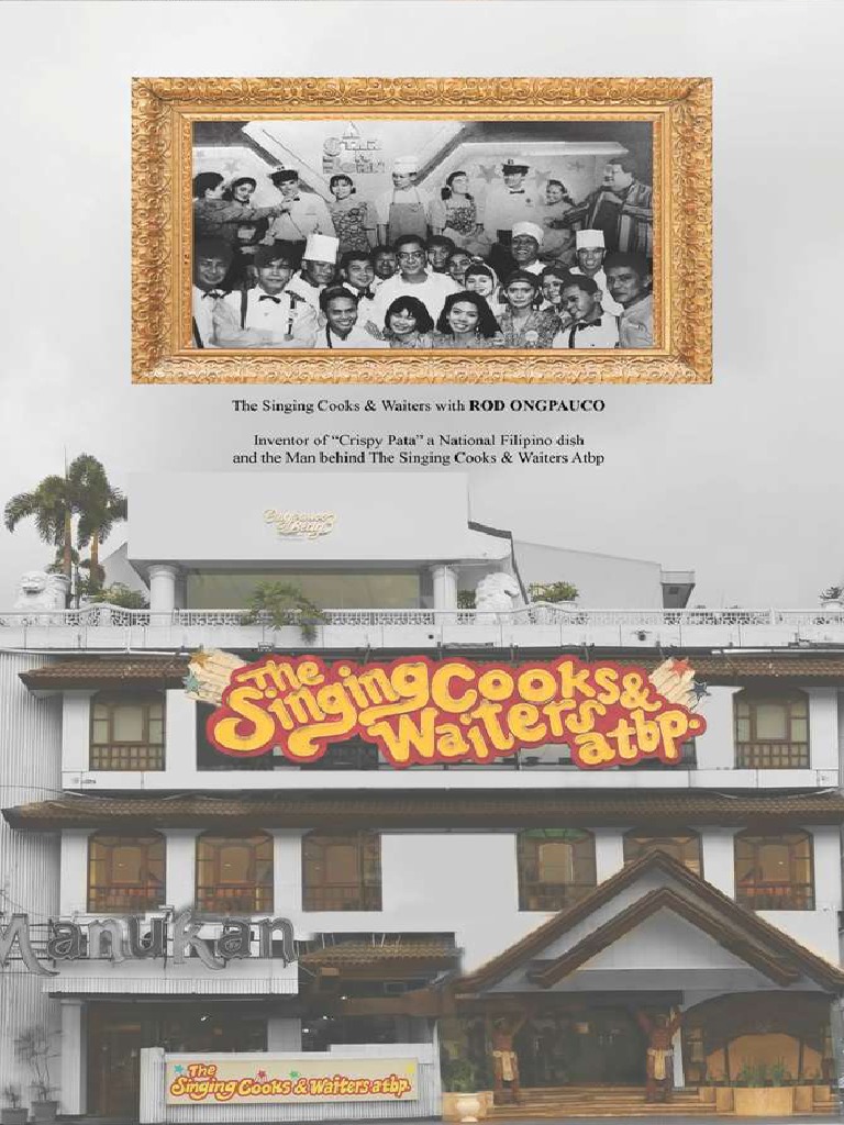 The Singing Cooks and Waiters Atbp Menu