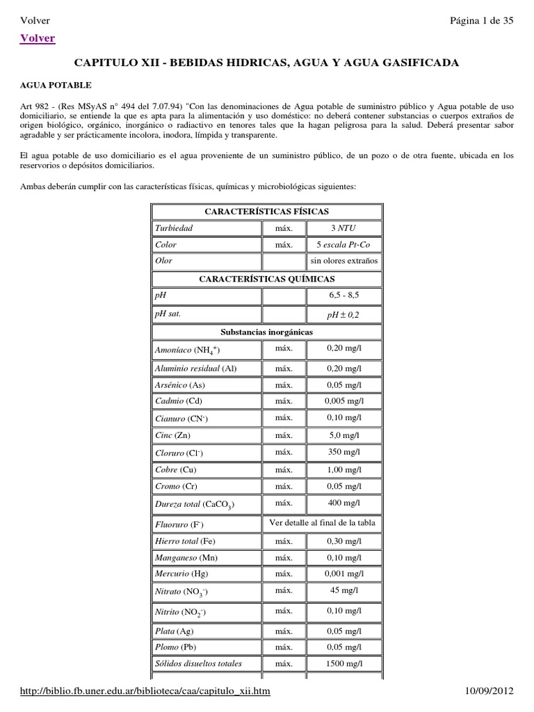 CAA - Capitulo XII | PDF | Agua | Aluminio