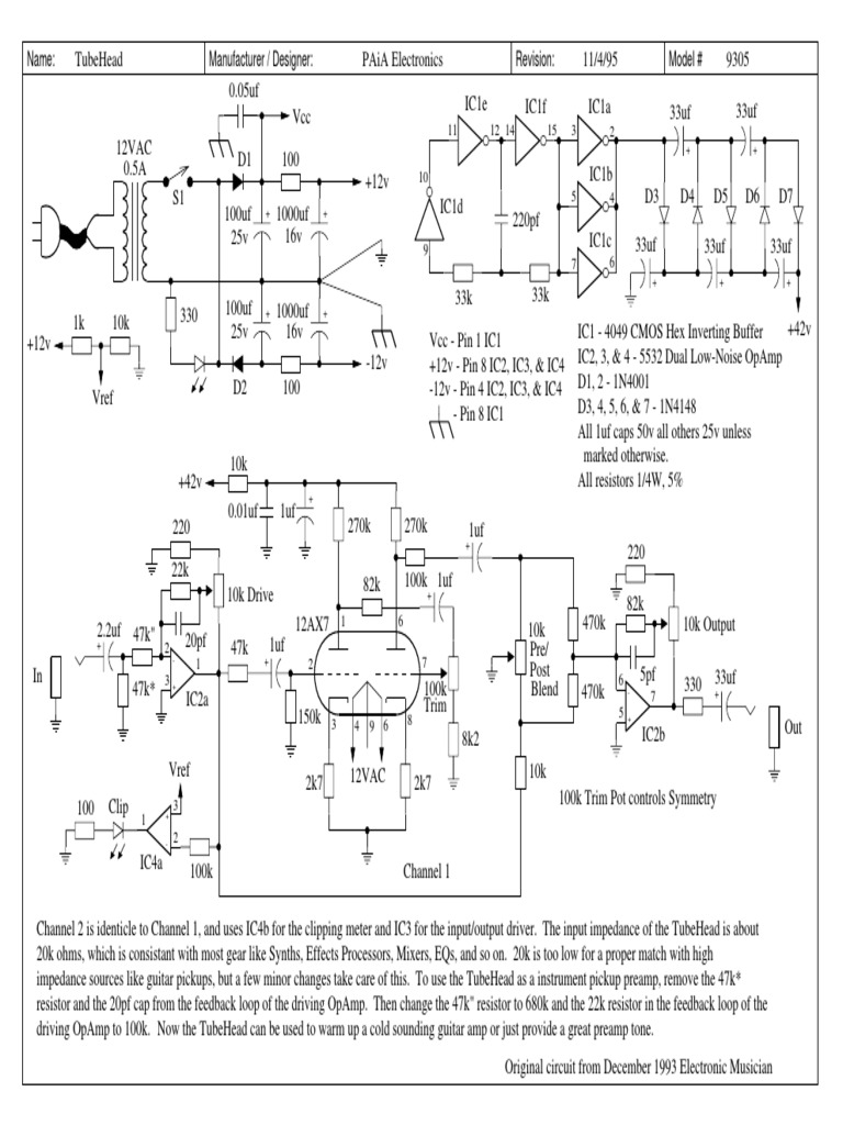 Tube Head | Operational Amplifier | Audio Engineering