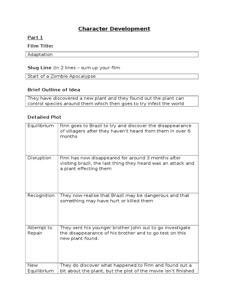Character Development | PDF