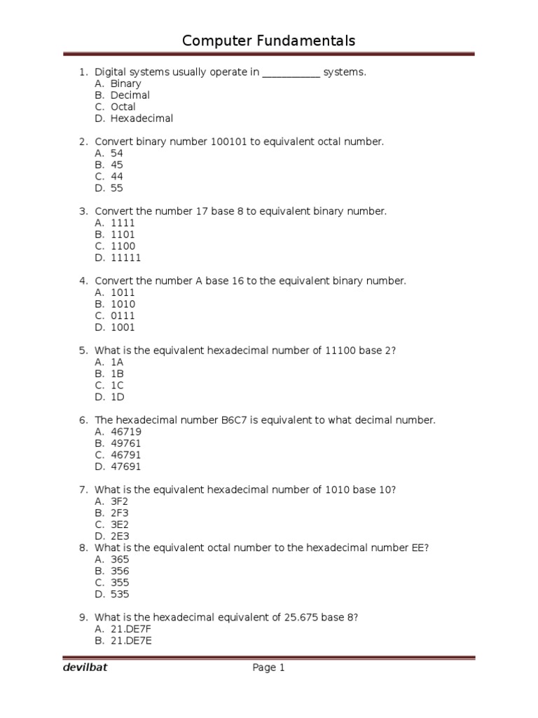 Computer Fundamentals | PDF | Logic Gate | Arithmetic