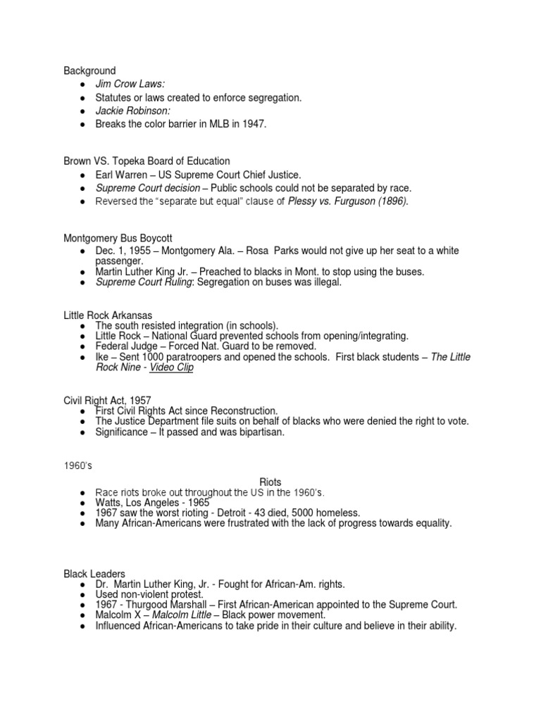 Civilrightsmovement 1950 S | PDF | African American Civil Rights ...