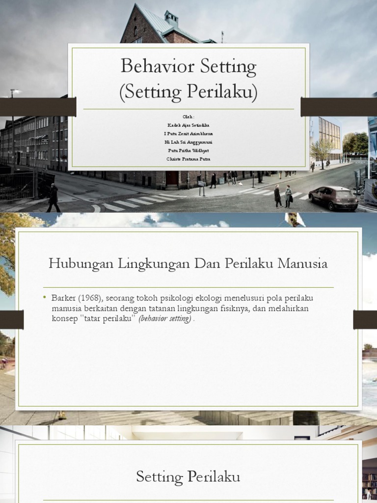 Behavior Setting (Setting Perilaku) | PDF