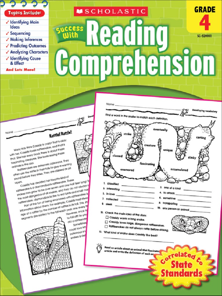 Sucess With Reading Comprehension - Grade 4 | PDF | Rattlesnake | Tour ...