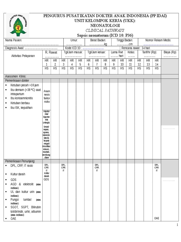 Clinical Pathways Sepsis Neonatorum | PDF