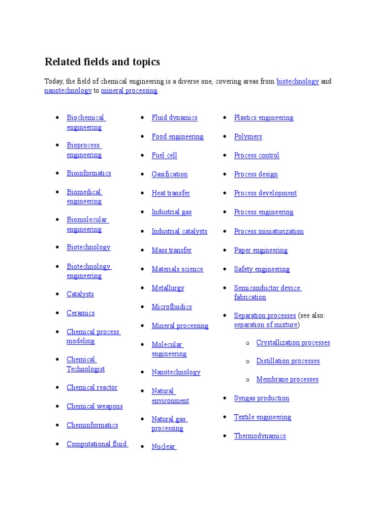 Key Topics in Chemical Engineering | PDF | Chemical Engineering ...
