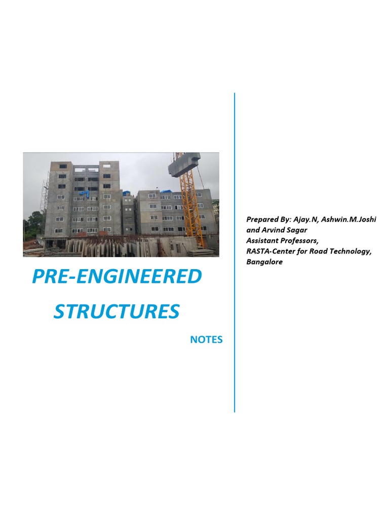 Pre-Cast RC Structures - Notes | PDF | Precast Concrete | Wall