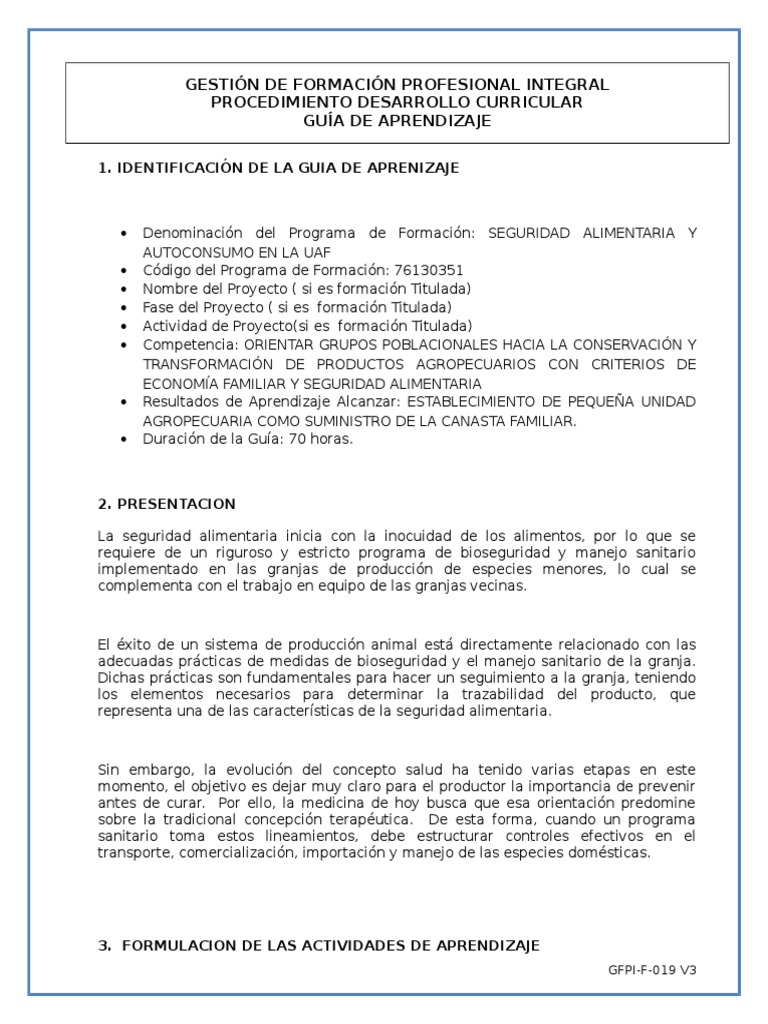 GFPI-F-019 Formato Guia de Aprendizaje | PDF | Evaluación | Aprendizaje