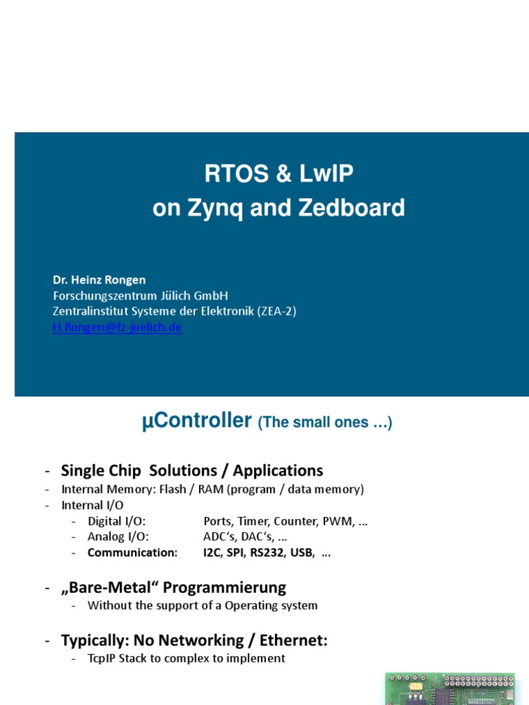 2 FreeRTOS LwIP Zyny Zedboard | PDF | Embedded System | Communications Protocols