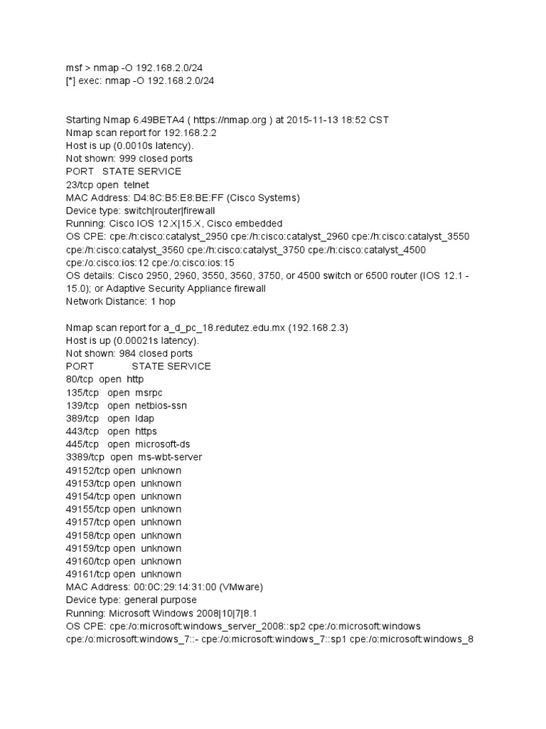 Nmap | Download Free PDF | Port (Computer Networking) | Session Initiation Protocol