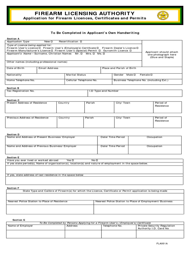 Firearm Users Licence | PDF | Security Guard | License