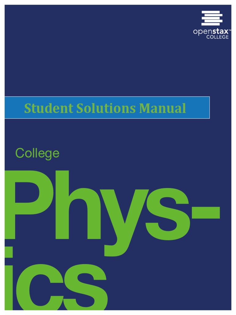 College Physics Solution Some Exercises | PDF | Electromagnetic ...