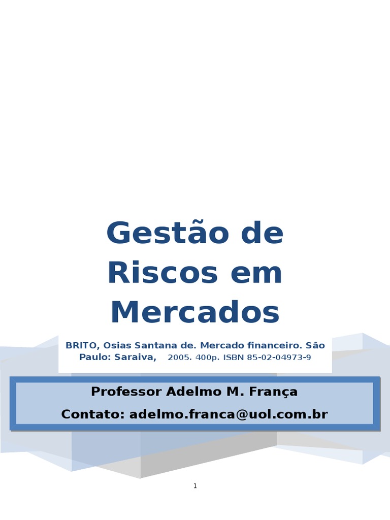 Gestao de Riscos Financeiros | PDF | Risco | Bancos centrais