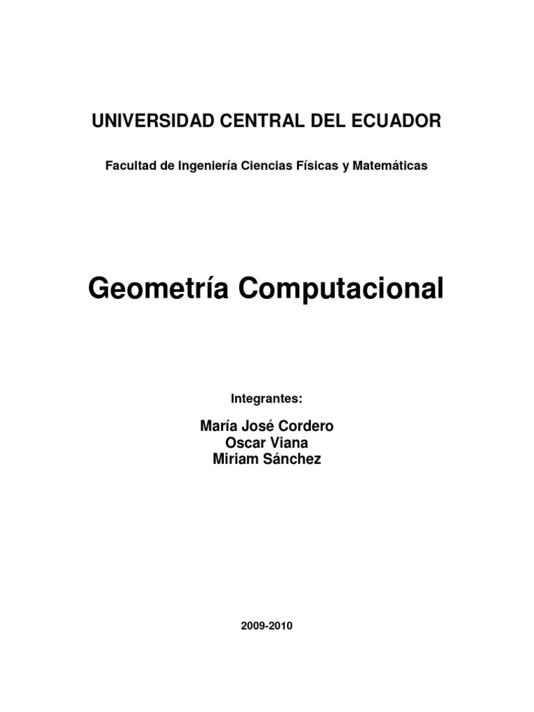 Geometría Computacional Libro1 | PDF | Conjunto convexo | Triángulo