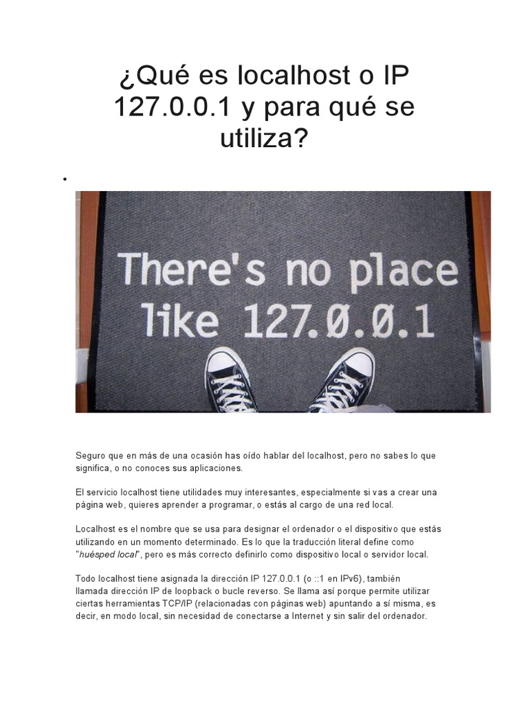 Qué es localhost y su utilidad | PDF | Servidor web | Internet y web