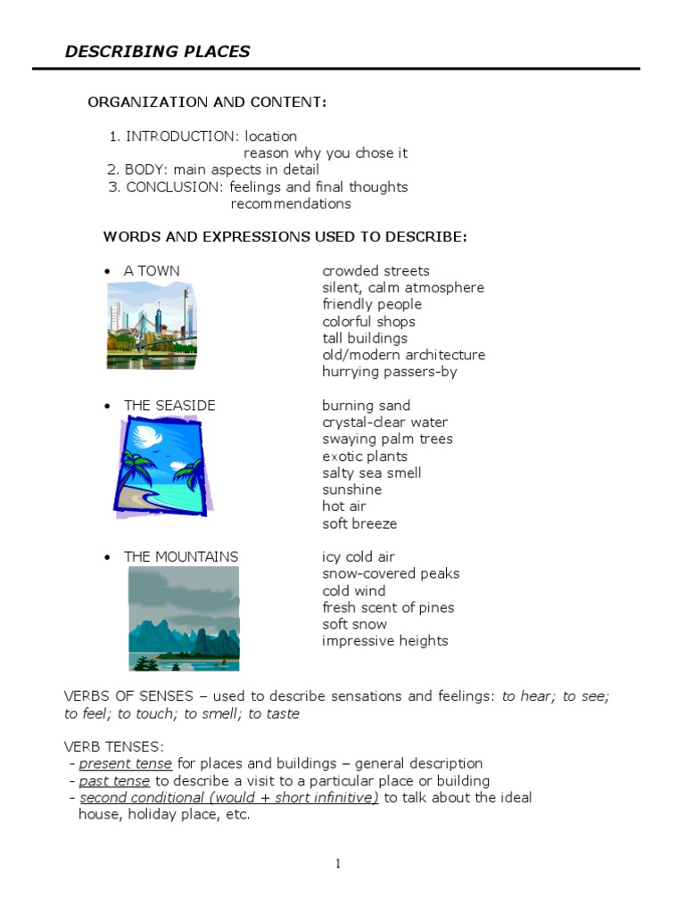 DESCRIBING PLACES - Theory | PDF