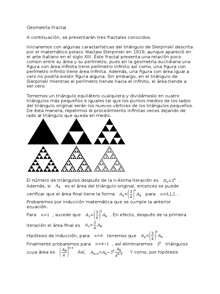 Geometría Fractal | PDF | Fractal | Triángulo