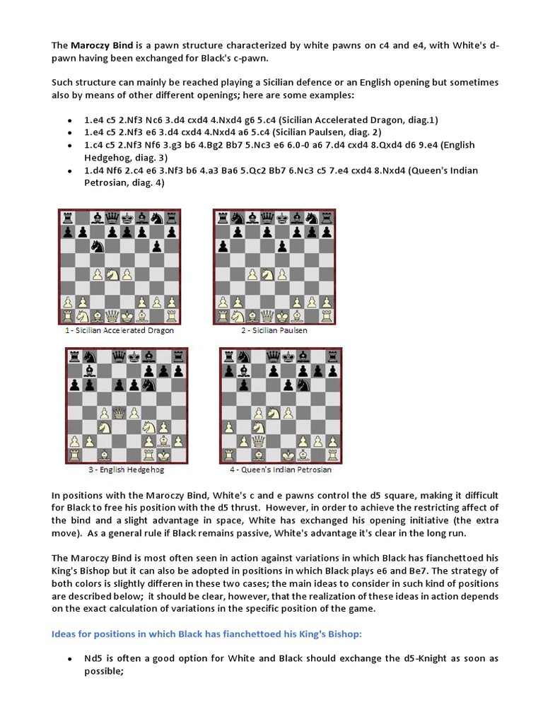 Estrutura Maroczy PDF | PDF | Traditional Board Games | Abstract ...