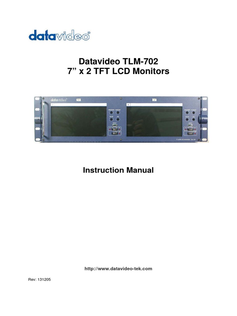 Datavideo Rack Monitor | PDF | Computer Monitor | Ac Power Plugs And ...