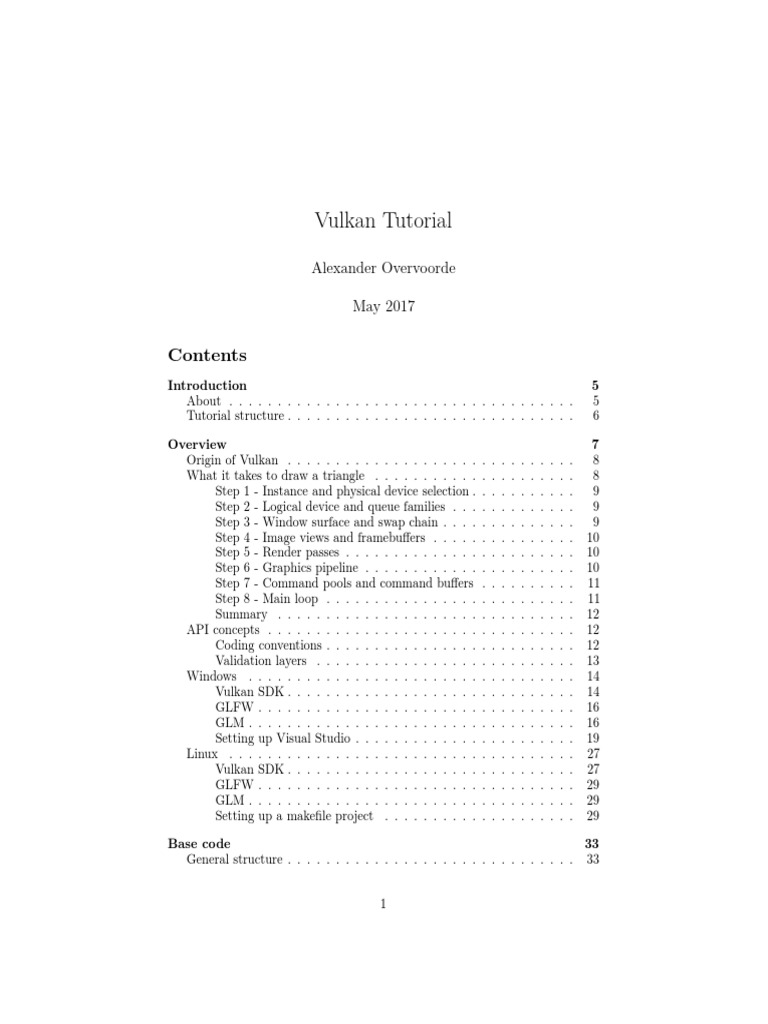 Vulkan Tutorial PDF | PDF | Shader | Computing
