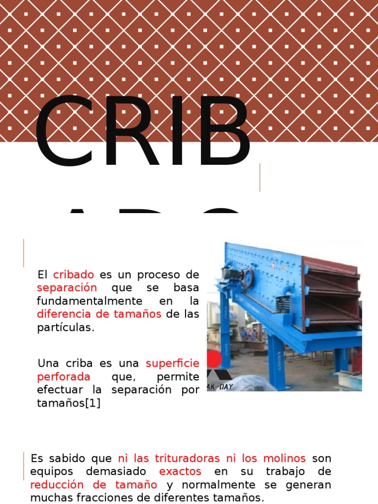 Proceso y Tipos de Cribado en Minería | PDF | Acero | Science