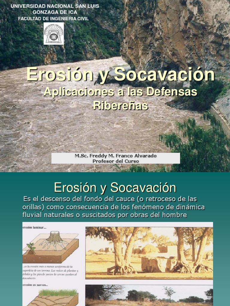 Erosión y Socavación en Ingeniería Civil | PDF | Erosión | Río