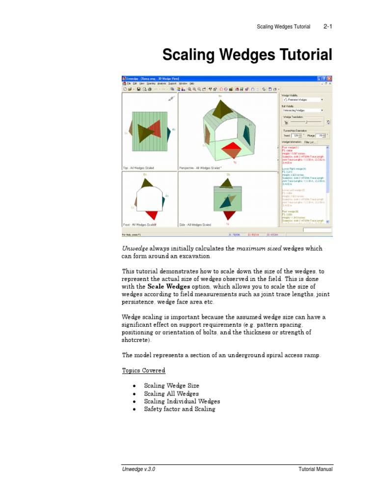 Tutorial 02 Scaling Wedge Sizeunwedgw | PDF | Strength Of Materials | Teaching Mathematics