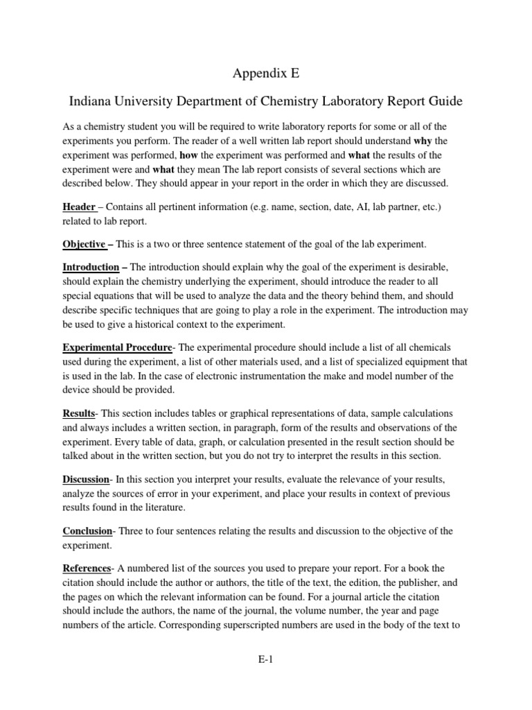 Appendix E - Lab Report Writing Guide SP2017 | PDF | Experiment | Citation