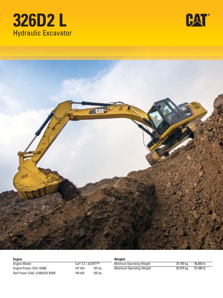 Cat 326D | PDF | Horsepower | Demolition