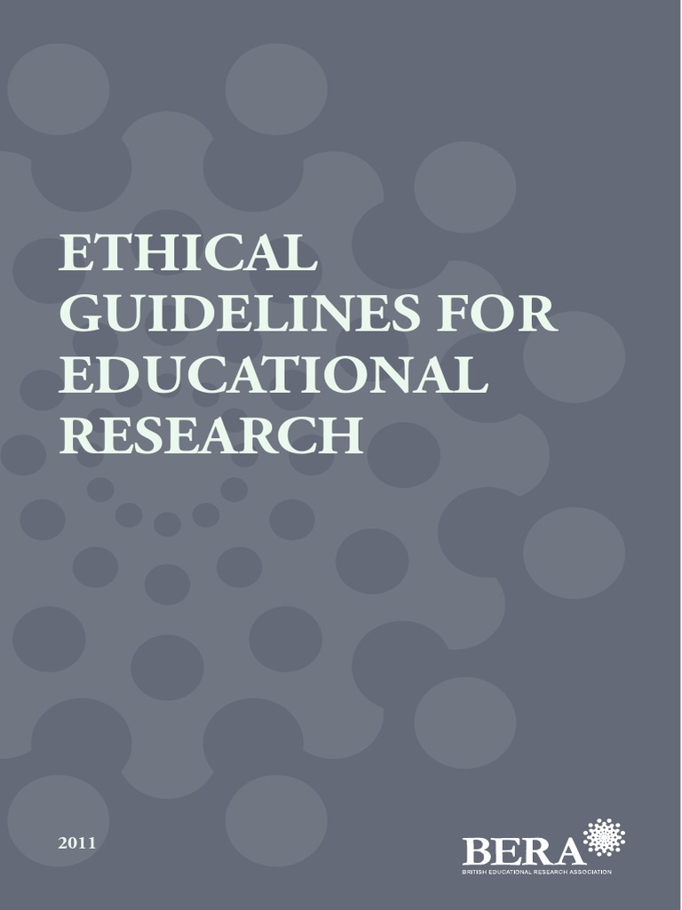 BERA Ethical Guidelines 2011 | PDF | Informed Consent | Personally ...