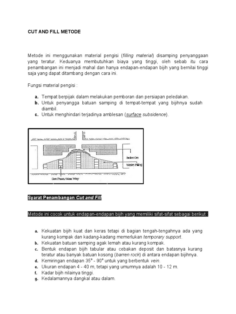 Metode Shrinkage Stoping PDF | PDF