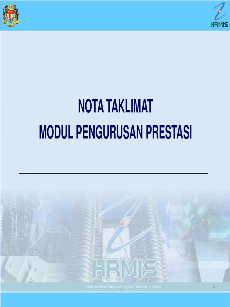 Nota Taklimat Modul Pengurusan Prestasi 22 PDF | PDF | Bisnis ...