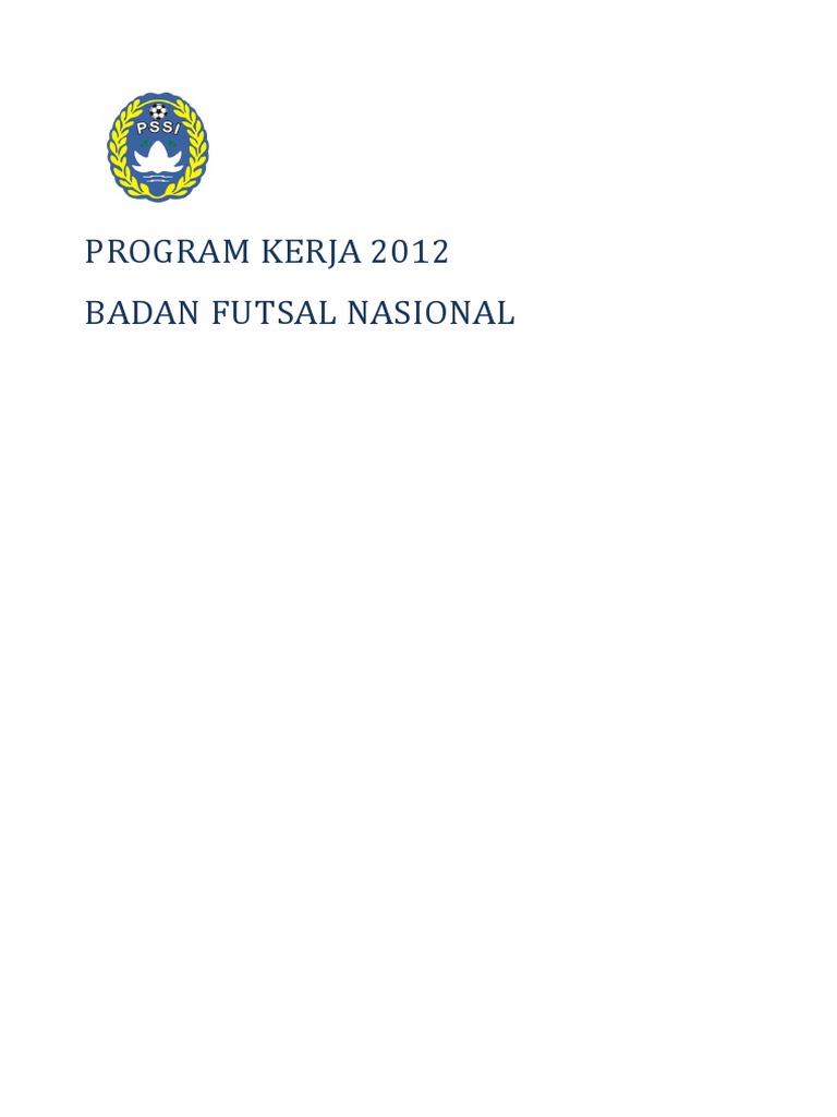 Program Kerja-Badan Futsal Nasional | PDF